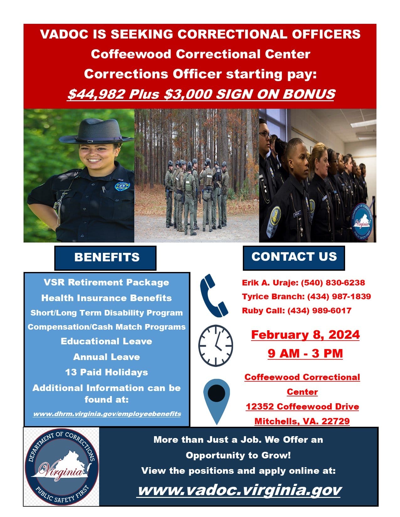 VADOC Hiring - Virginia Career Works Piedmont Region