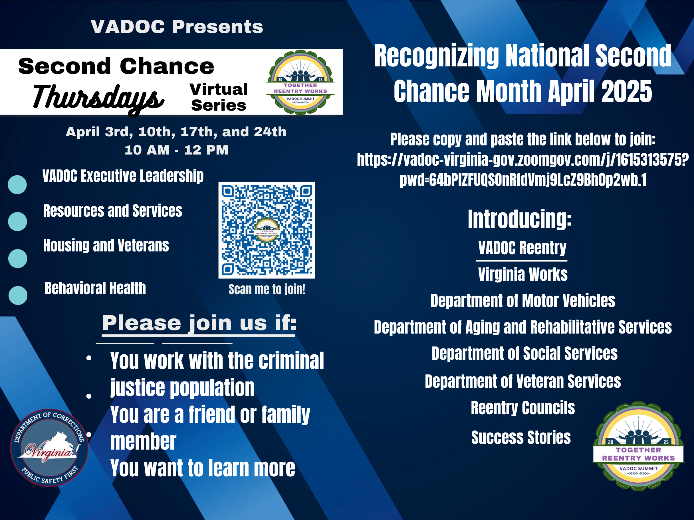 Second Chance Month Virtual Series - Virginia Career Works Piedmont Region